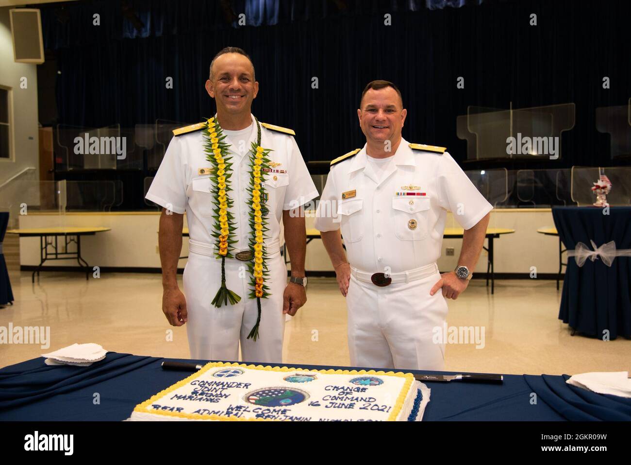 AGANA HEIGHTS, Guam (June 16, 2021) - Rear Adm. John Menoni and Rear ...