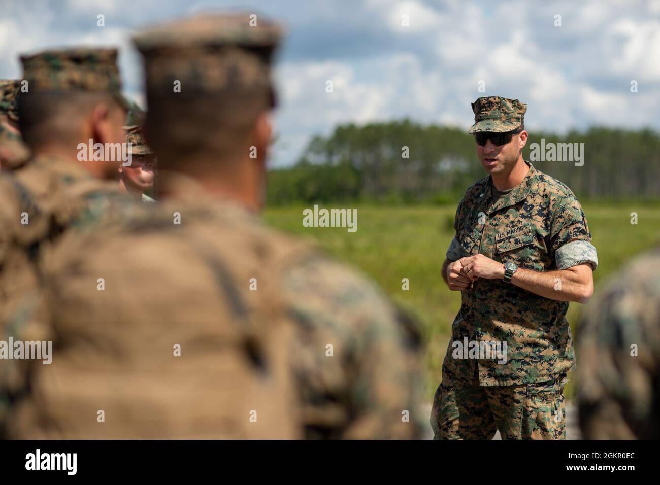 U.S. Marine Corps Lt. Col. Doug Bahrns, commanding officer of 2d ...