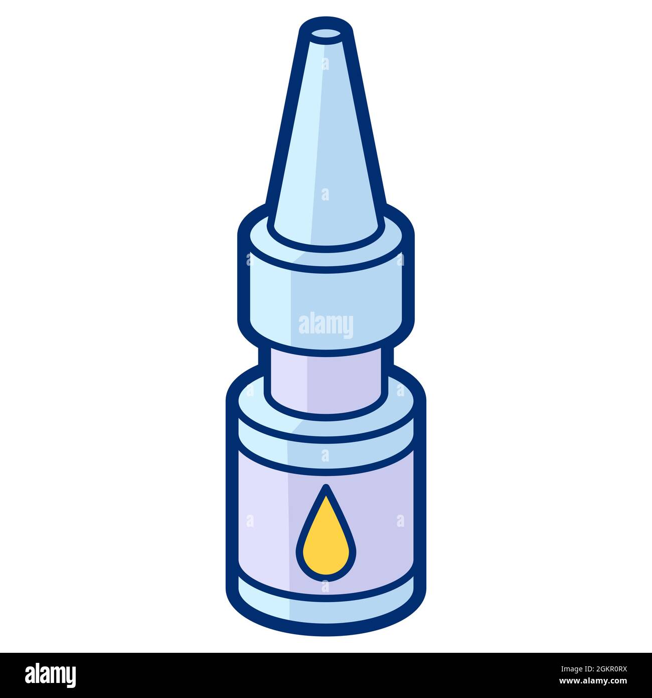 Illustration of nose drops in cartoon style. Cute funny object Stock ...