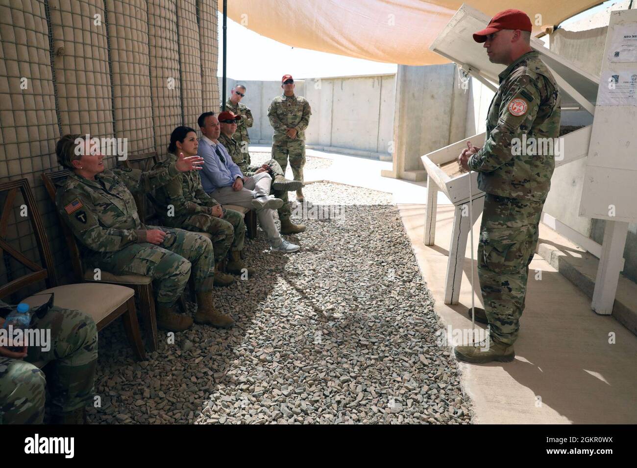 The Adjutant General of Texas, Maj. Gen. Tracy Norris, receives a ...