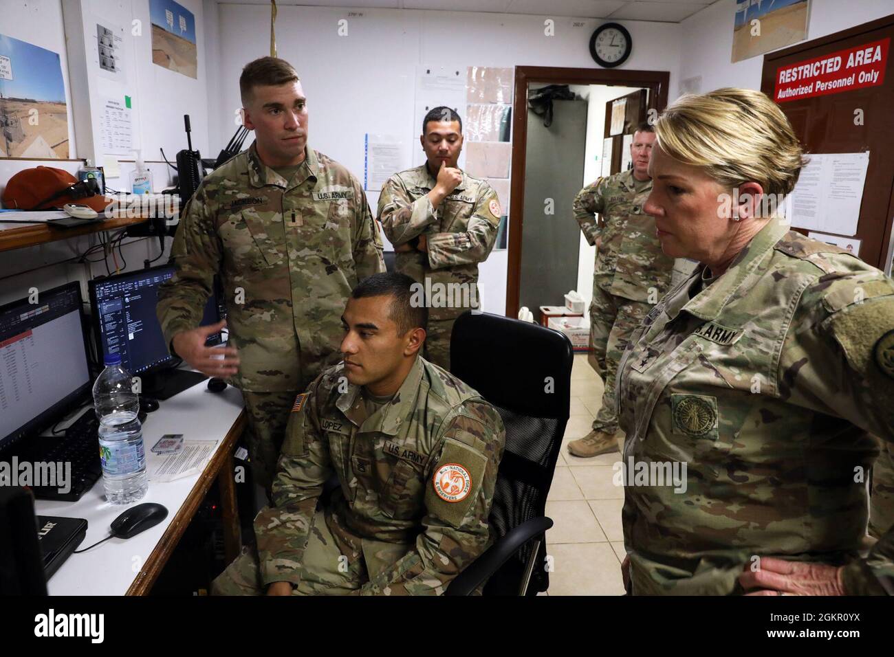 The Adjutant General of Texas, Maj. Gen. Tracy Norris, receives a ...