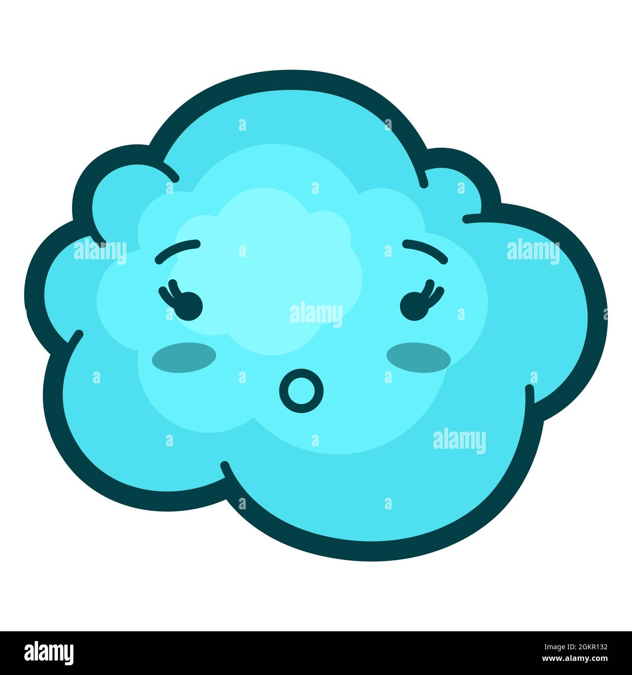 Illustration of cloud in cartoon style. Cute funny character Stock ...