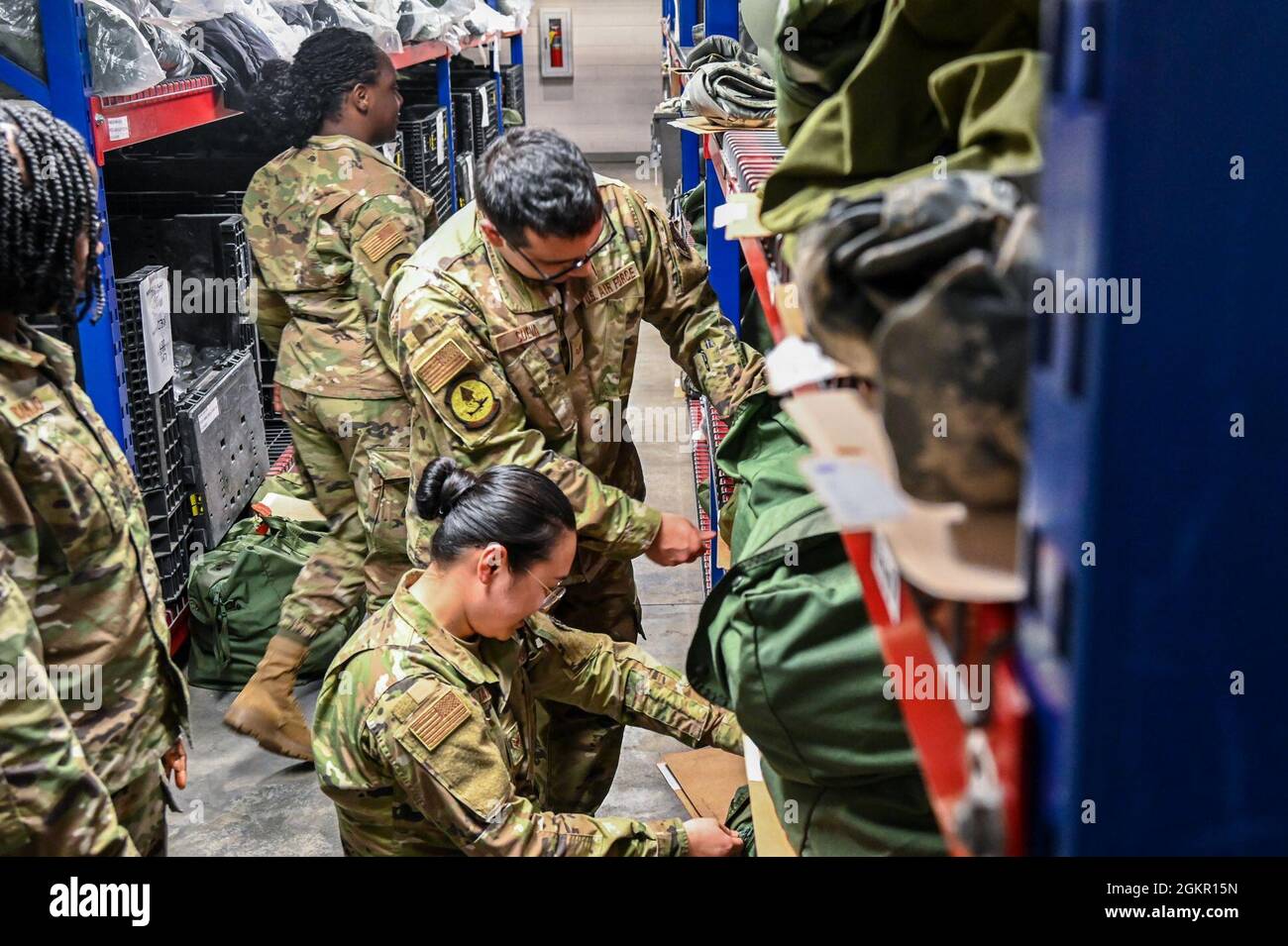 Airmen with the 507th Logistics Readiness Squadron materiel management ...