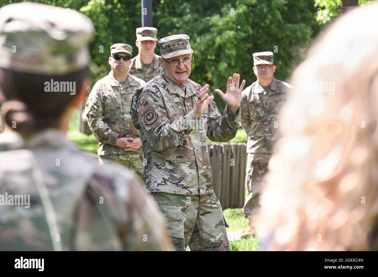 Gen. Arnold W. Bunch, Jr., Air Force Materiel Command commander, speaks ...