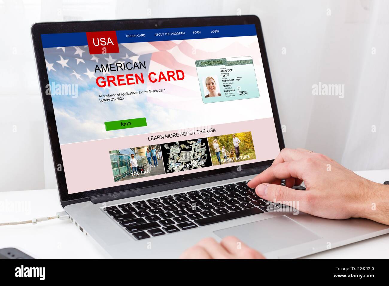 Resident Card Identification Data Information Immigration Concept Stock ...