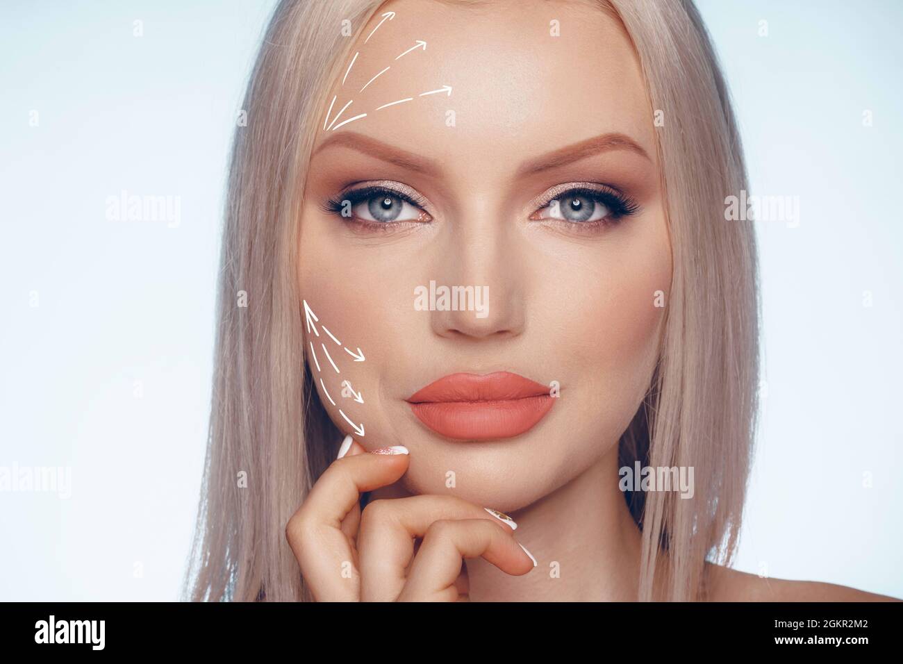 Arrow on eyelid hi-res stock photography and images - Alamy