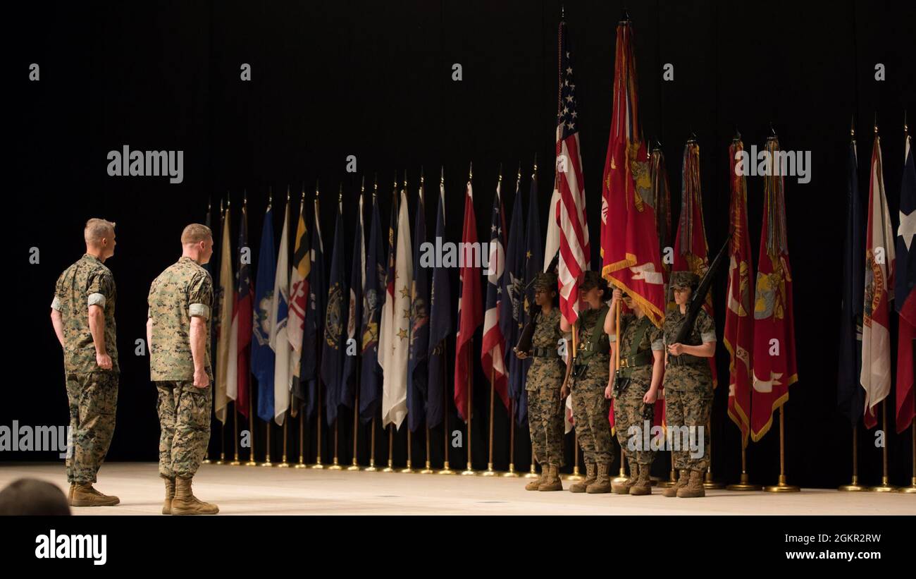 U.S. Marine Corps Col. Douglas DeWolfe, relinquishes command of Marine ...