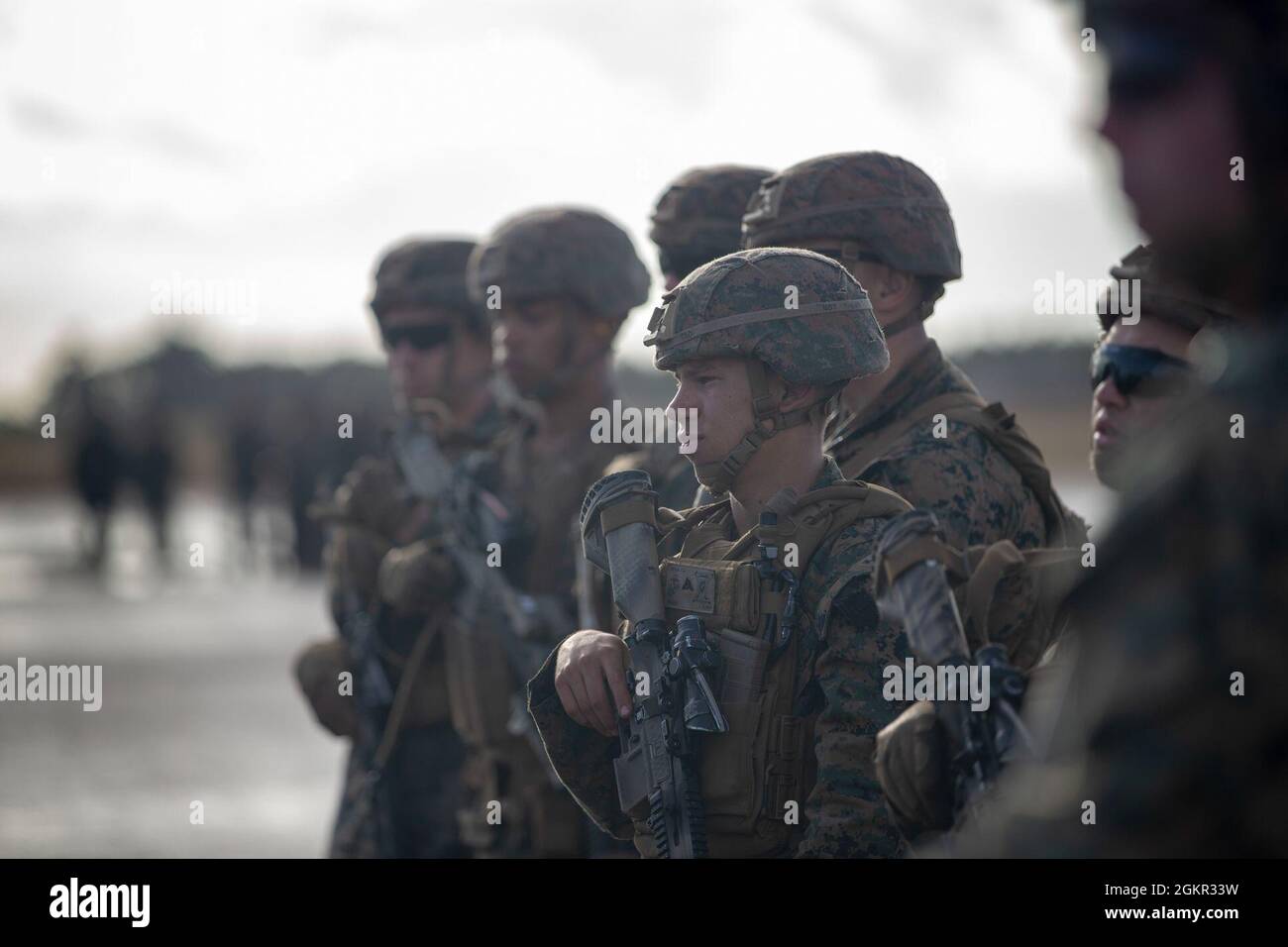 U.S. Marines with Charlie Company, 1st Battalion, 7th Marine Regiment ...