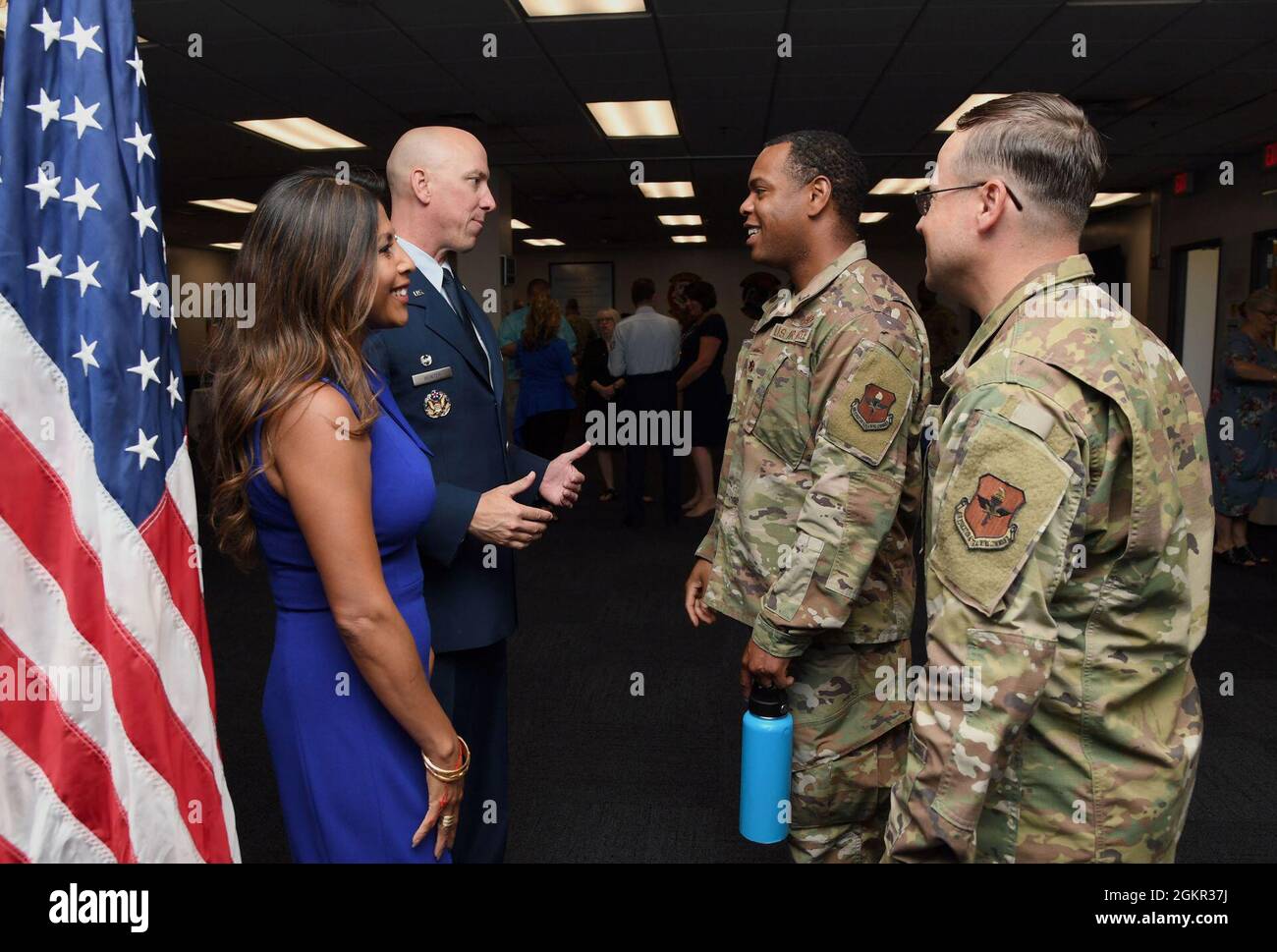 U.S. Air Force Col. William Hunter, 81st Training Wing commander, and ...