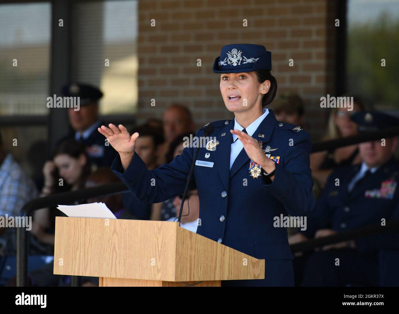 U.S. Air Force Col. Heather Blackwell, outgoing 81st Training Wing ...
