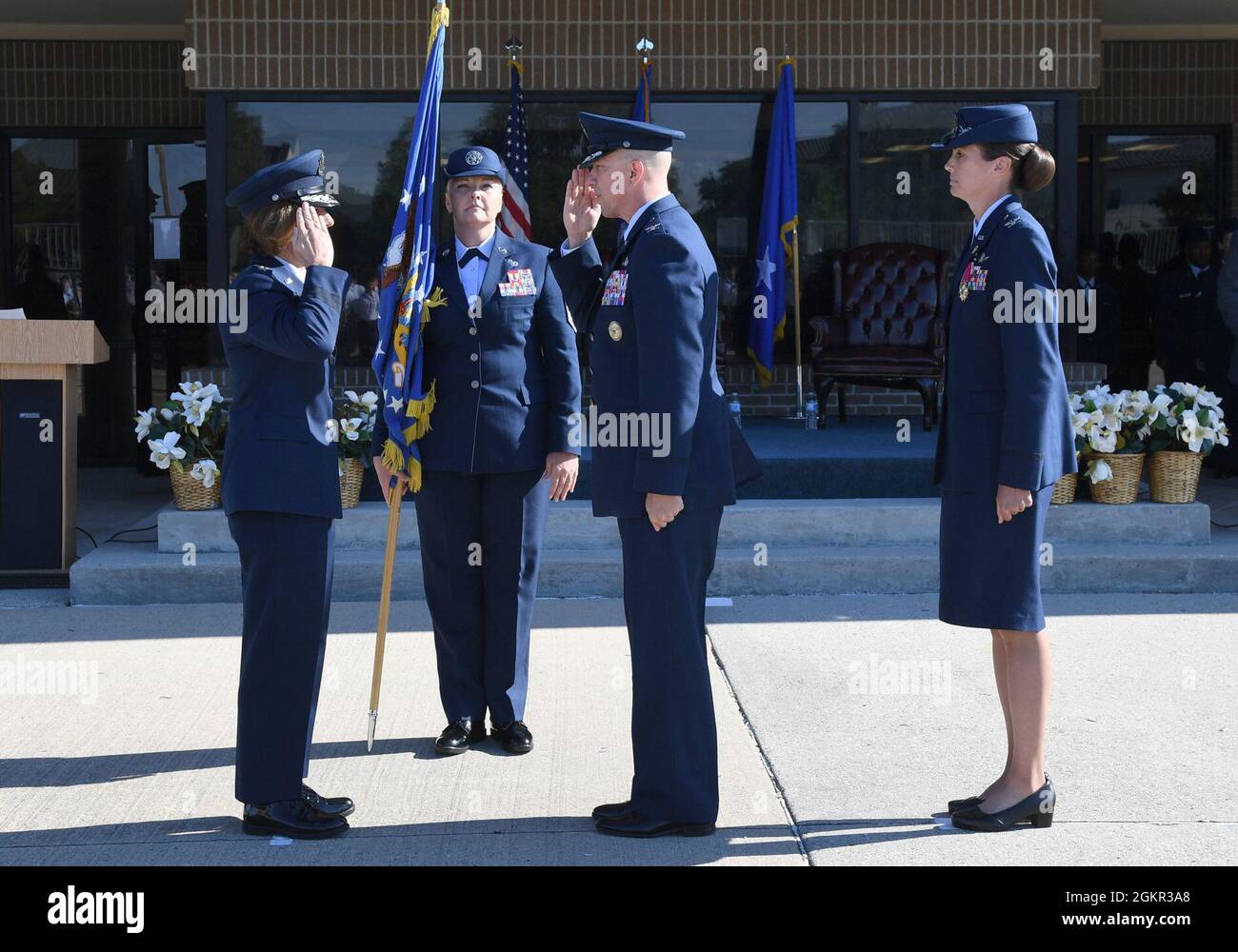 U.S. Air Force Maj. Gen. Andrea Tullos, Second Air Force commander ...