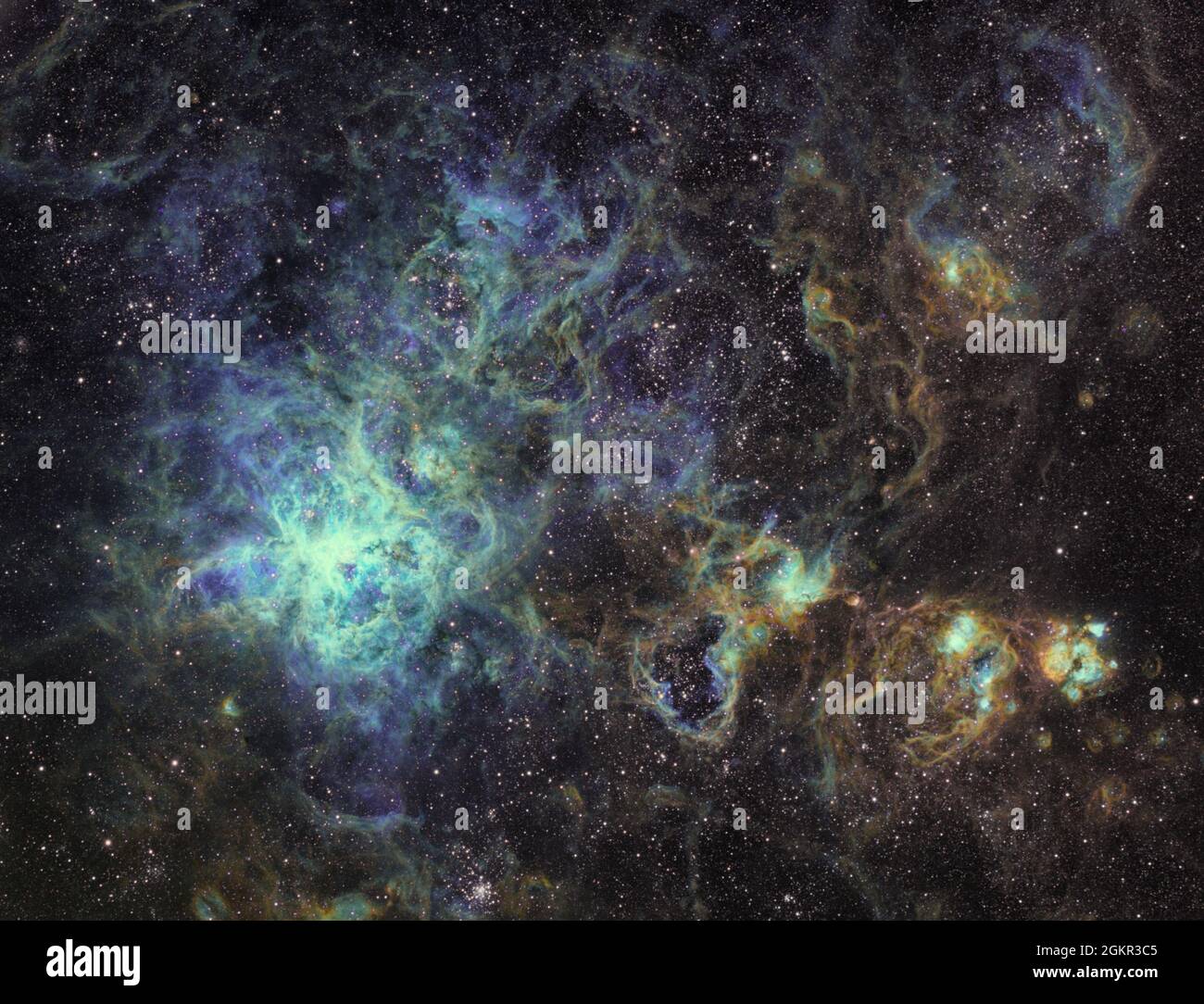 The Tarantula Nebula (also known as 30 Doradus) is an Hydrogen II region in the Large Magellanic ...