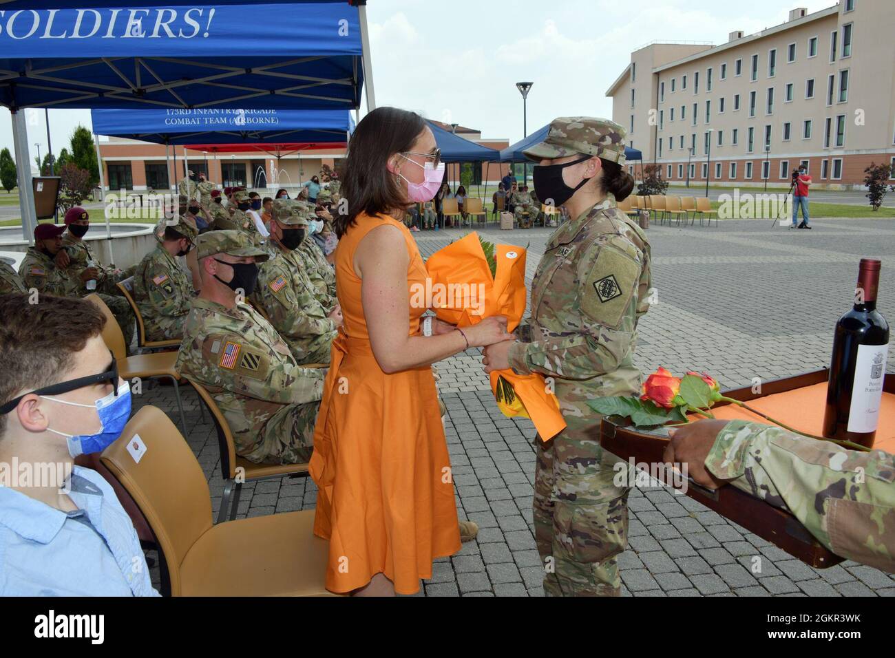 Dr. Lori Harrell, wife to Lt. Col. John L. Harrell, outgoing commander ...