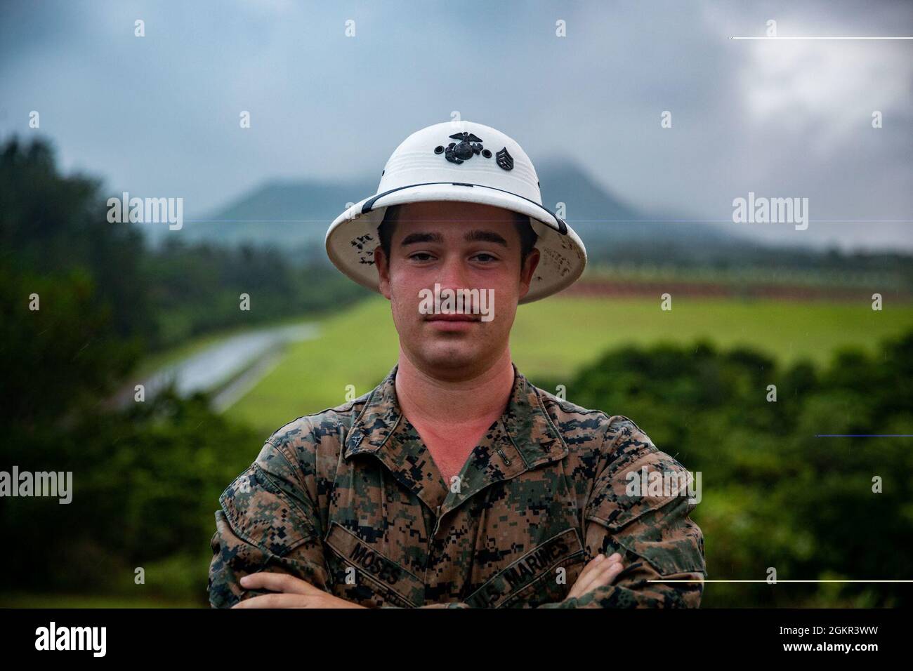 U.S. Marine Corps Lance Cpl. Jacob A. Moses, a combat marksmanship ...