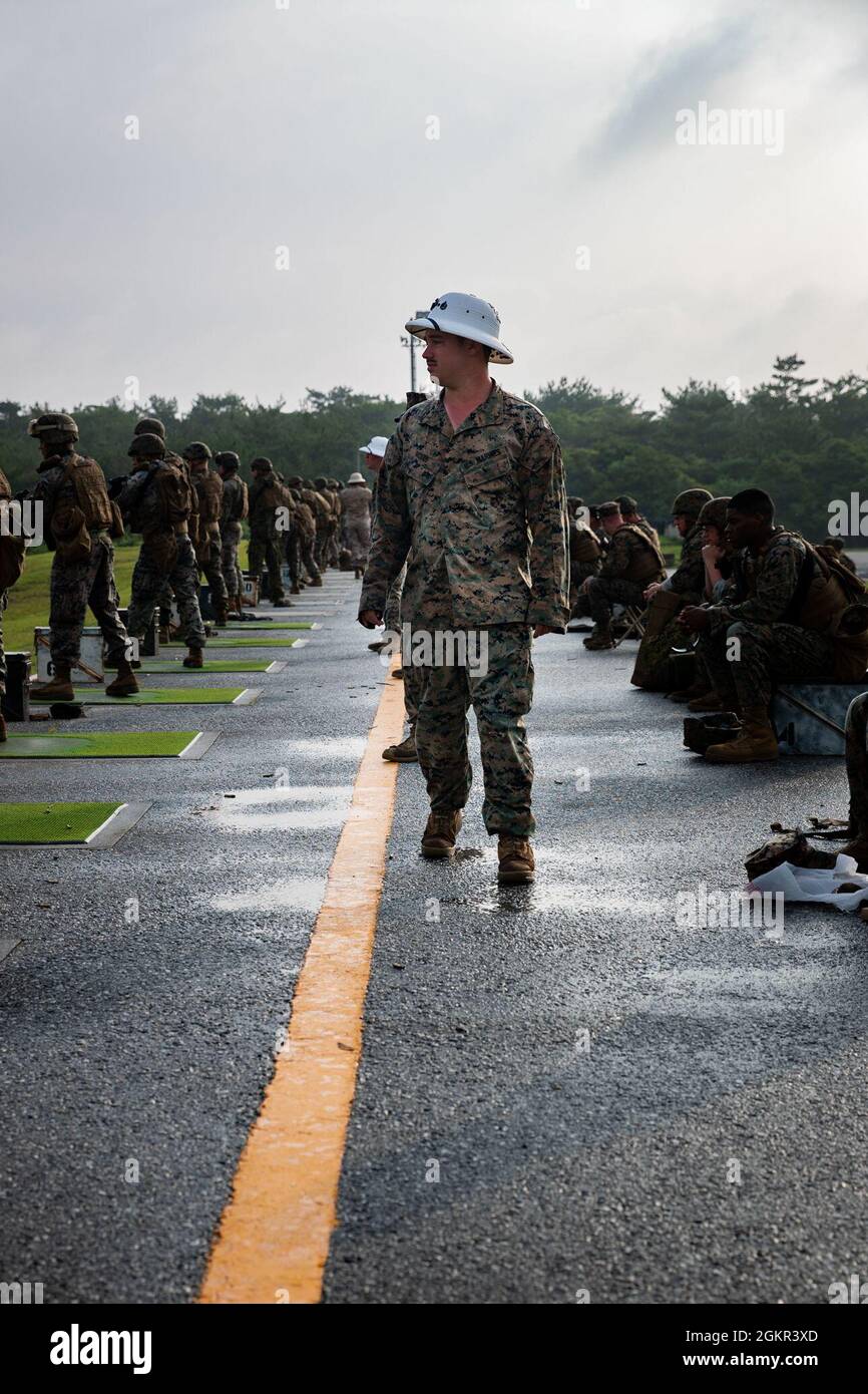 U.S. Marine Corps Lance Cpl. Jacob A. Moses, a combat marksmanship ...