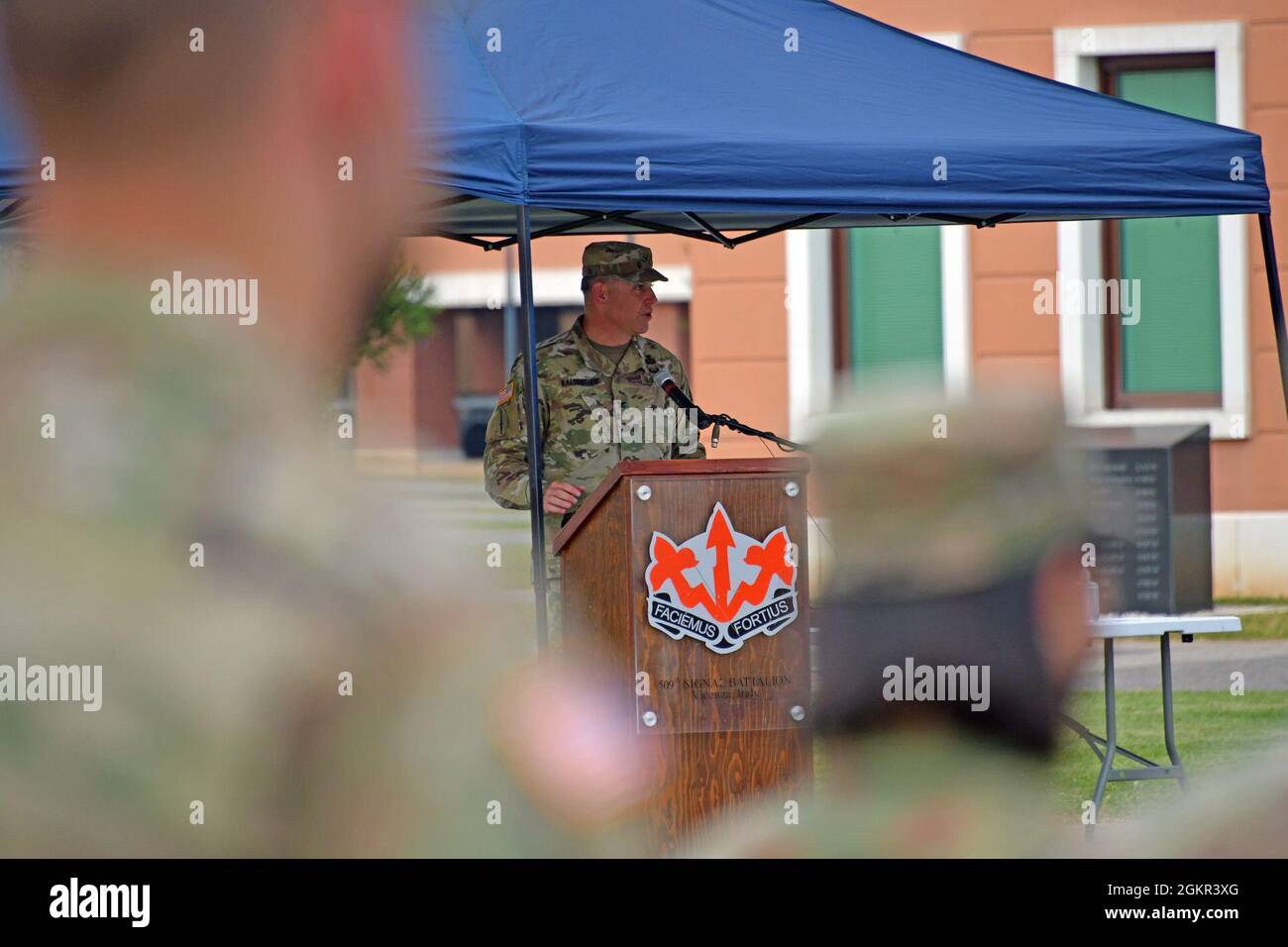 U.S. Army Col. Michael R. Kaloostian, commander of 2nd Theater Signal ...