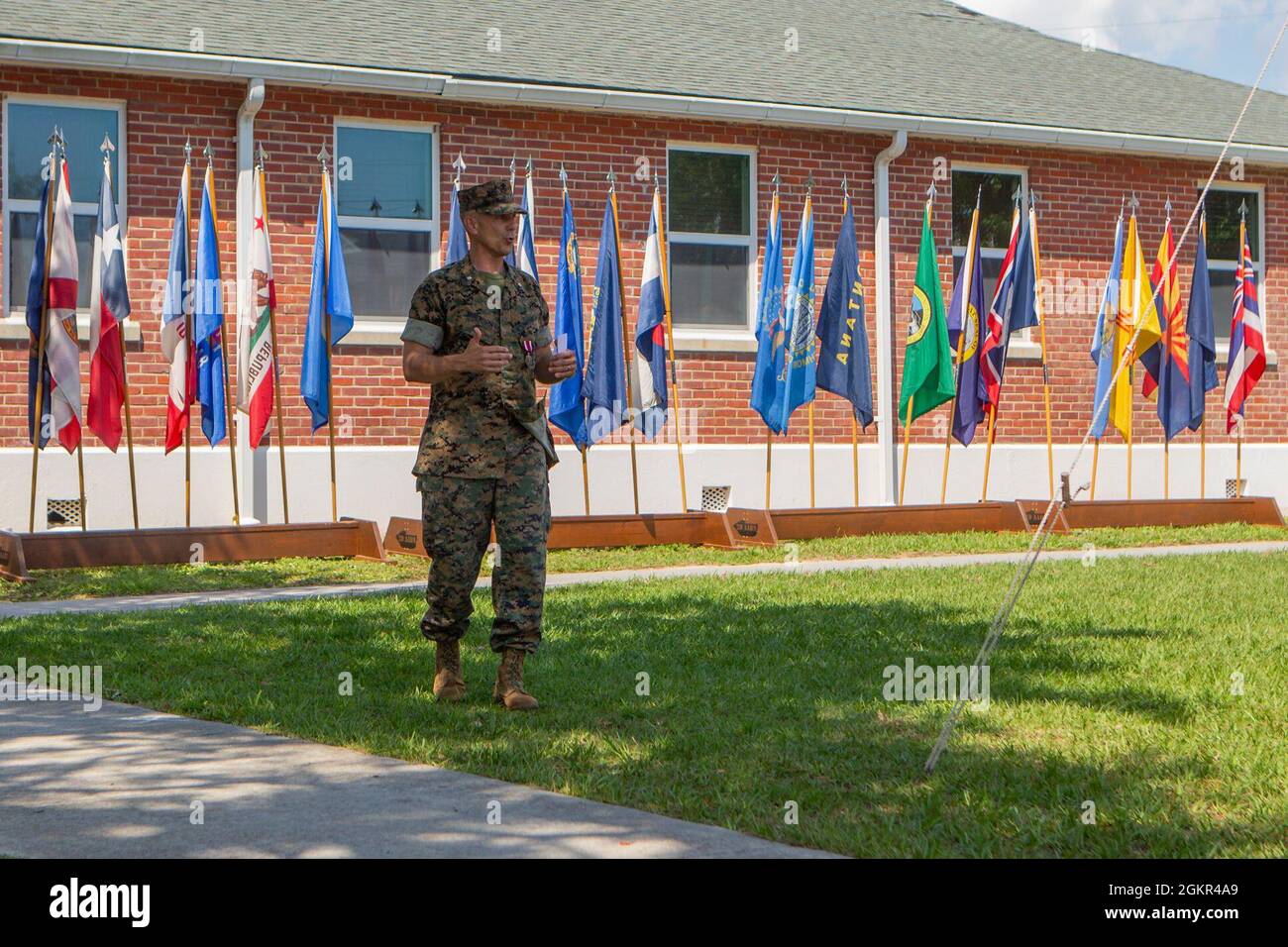 U.S. Marine Corps Lt. Col. Lynn W. Berendsen, the outgoing commanding ...