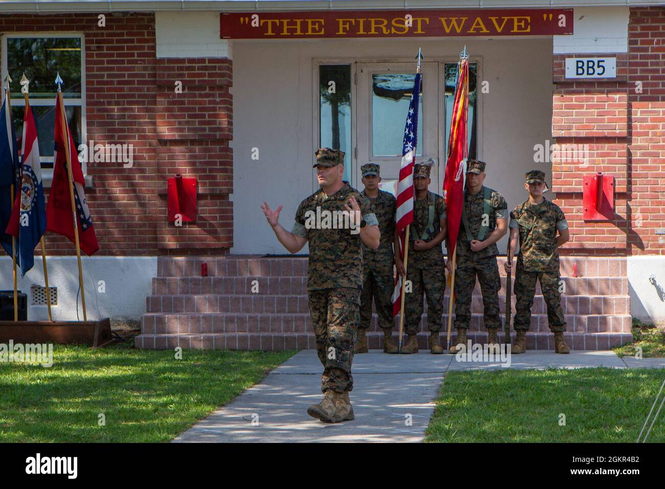 U.S. Marine Corps Lt. Col. John Kennedy, the incoming commanding ...