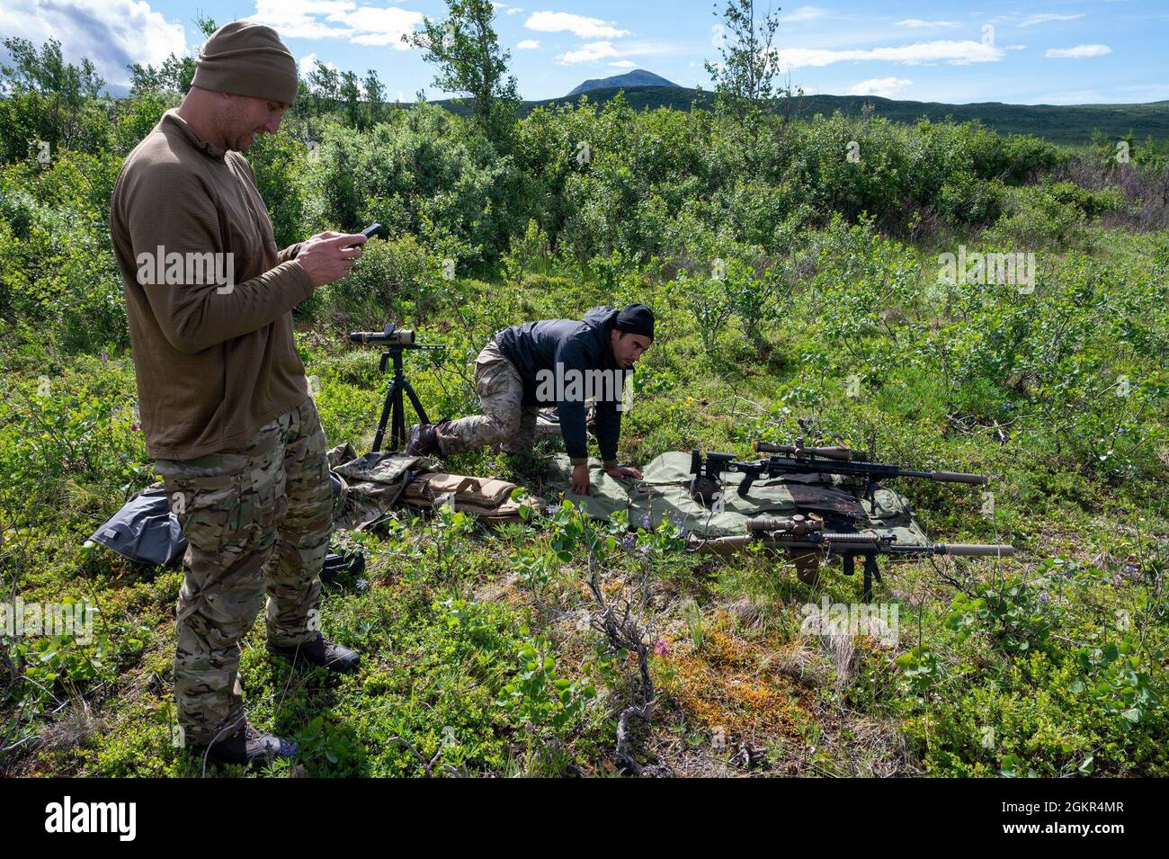 U.S. Army Green Berets from Alpha Company, 3rd Battalion, 20th Special ...