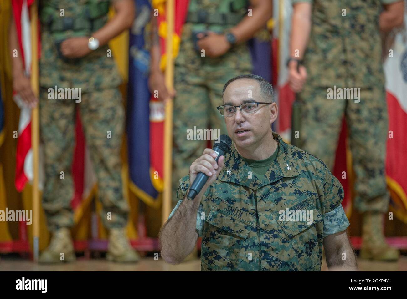 U.S. Marine Corps Col. Charles Smith, commanding officer of Marine Air ...