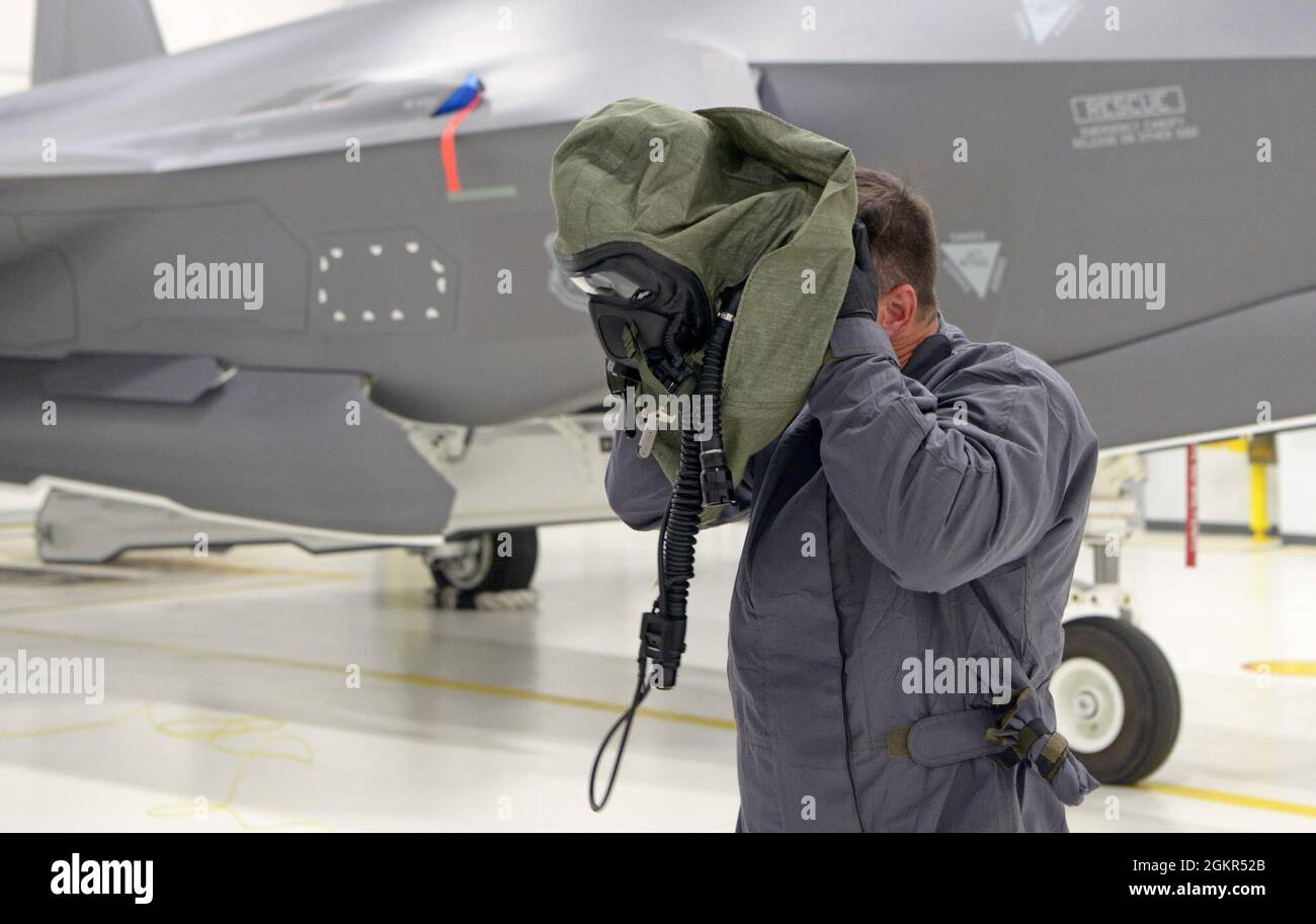 U.S. Air Force Capt. Taylor Ausbun, a 356th Fighter Squadron F-35A ...