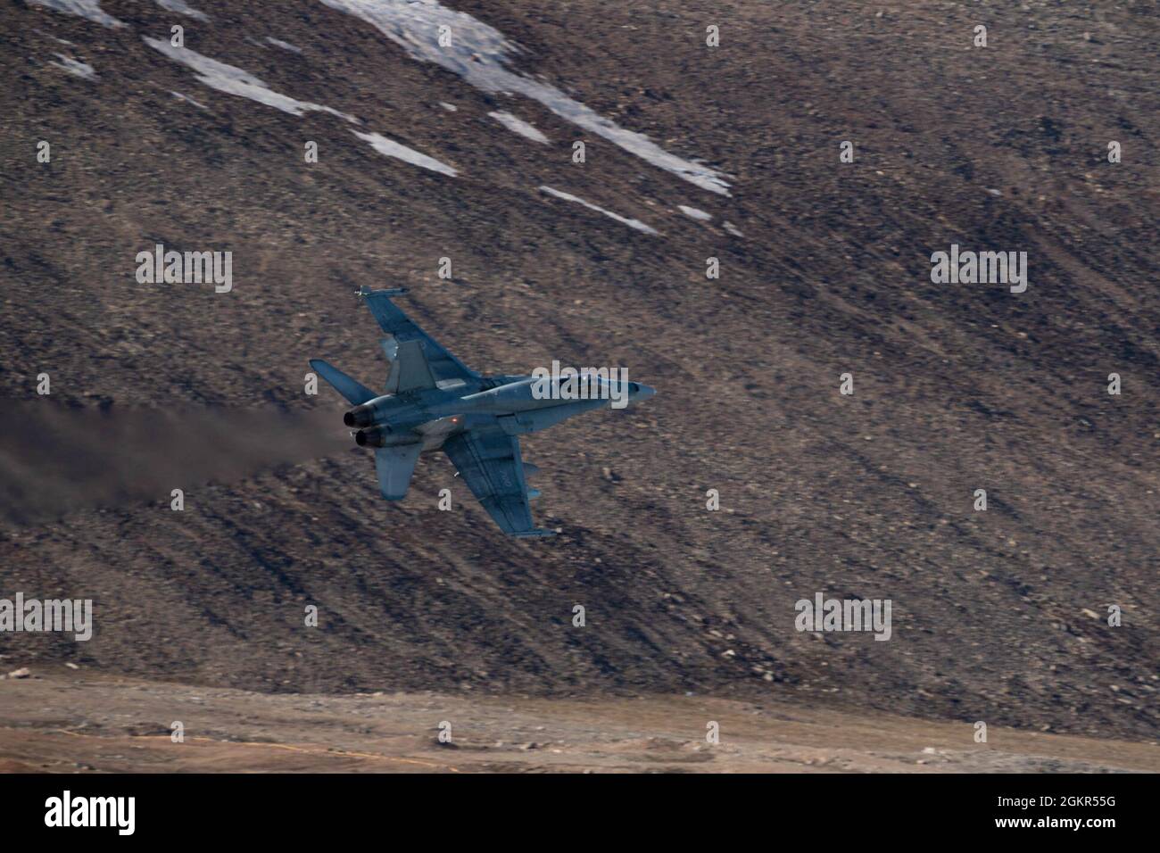 A Royal Canadian Air Force CF-18 Hornet fighter jet takes off from ...