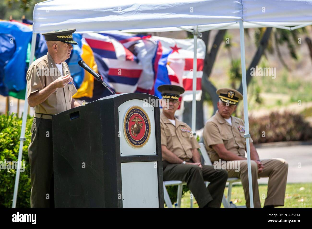 U.S. Marine Gen. David H. Berger, the commandant of the Marine Corps ...