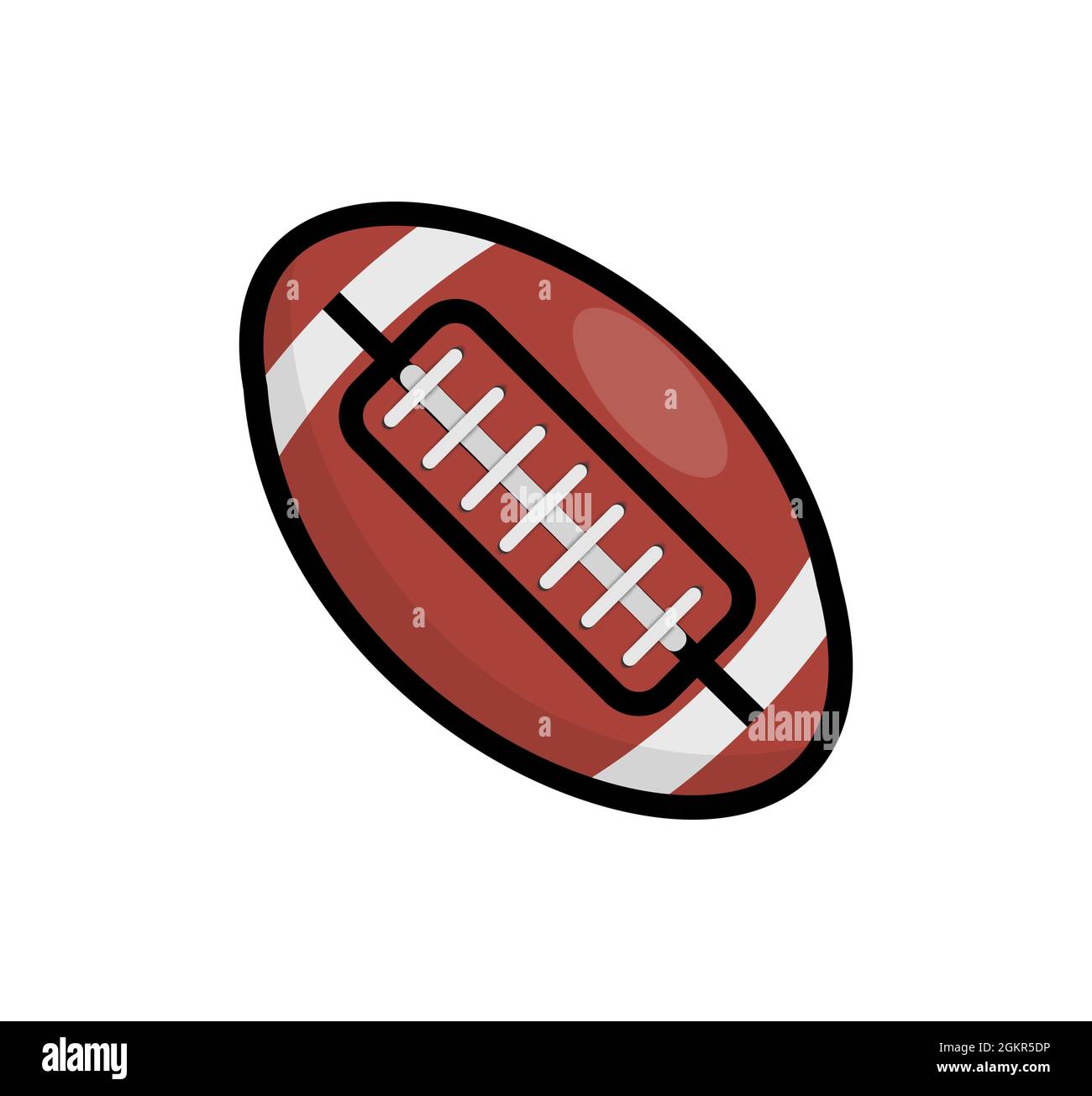 Rugby ball vector icon. American football illustration background ...