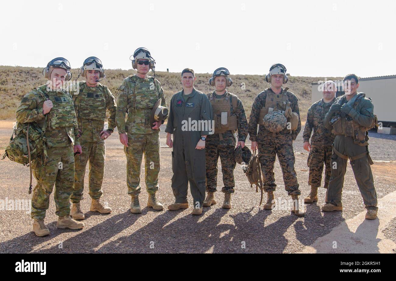 From left to right: Australian Army Brig. Ash Collingburn, commanding ...