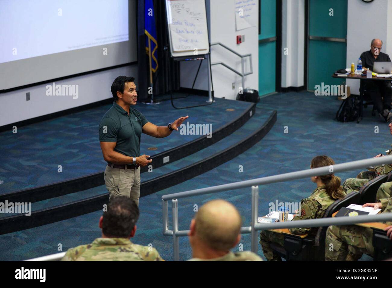 David Lau, a counterterrorism and security professional delivers a ...