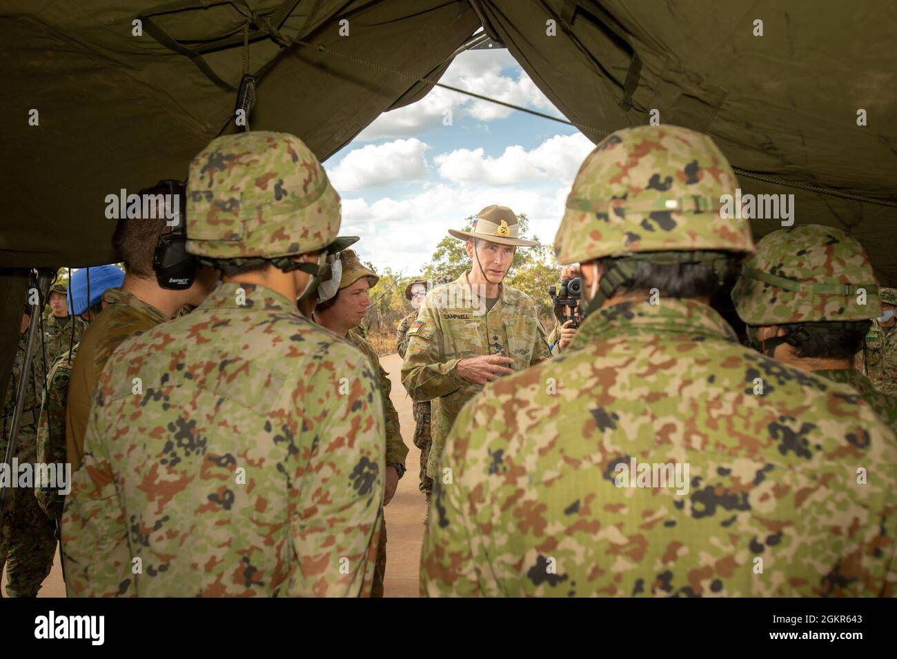 Australian Army Gen. Angus Campbell, center, Chief of the Defence Force ...