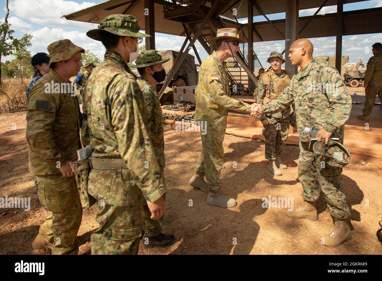 Australian Army Gen. Angus Campbell, center, Chief of the Defence Force ...