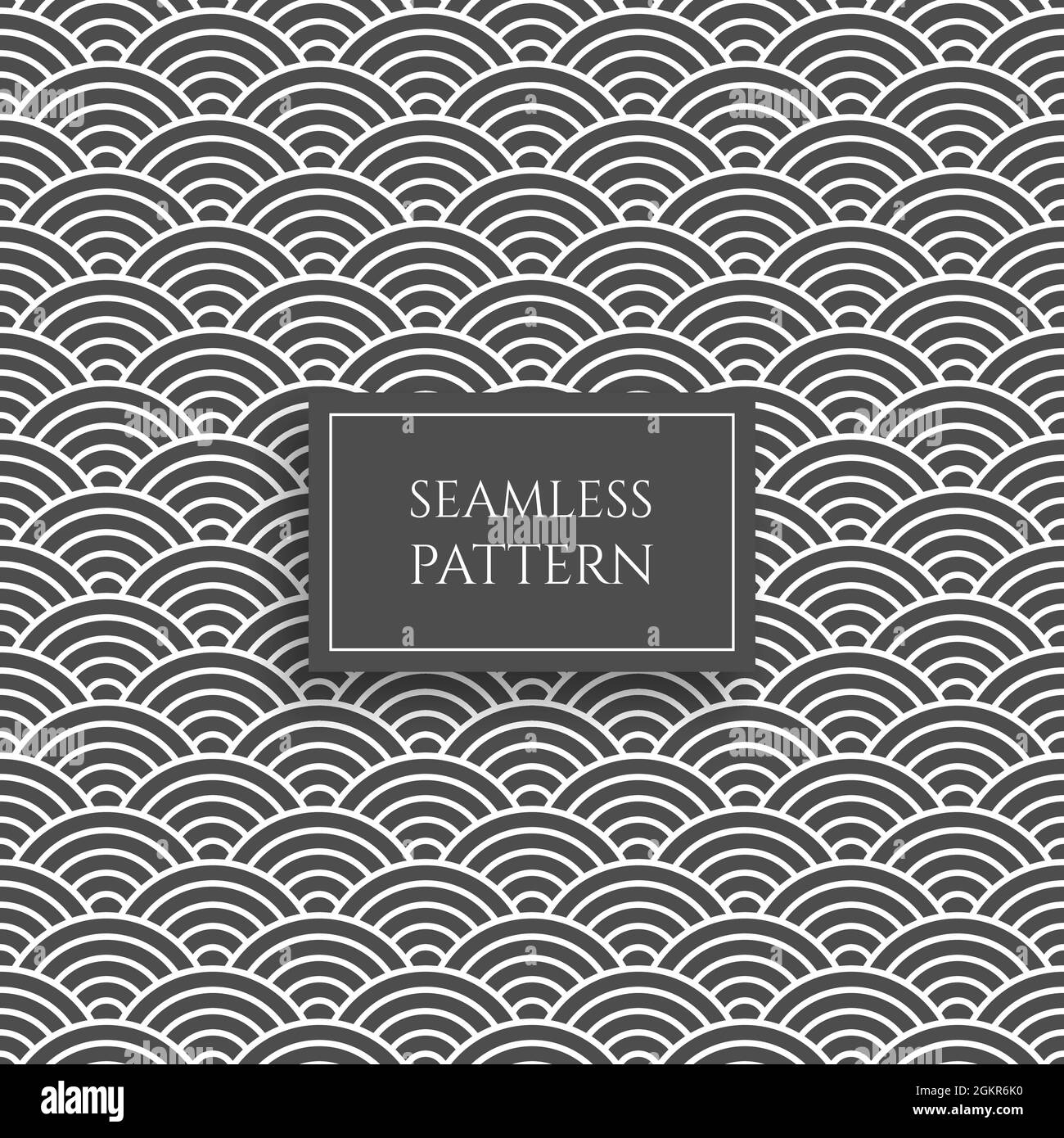 Wave seamless pattern vector illustration. Black abstract sea water ...