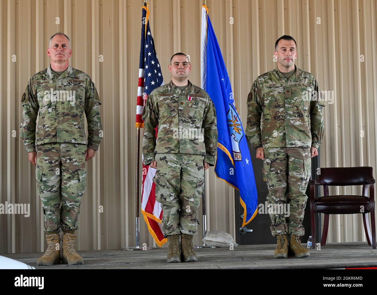 U.S. Air Force Col. Christopher Graves (left), presiding officer ...