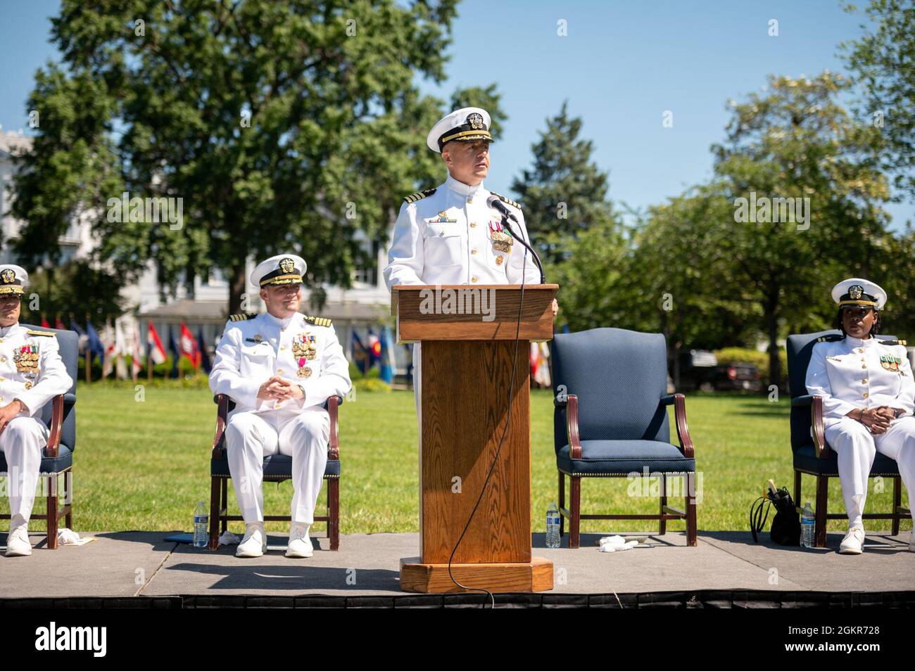 WASHINGTON, DC (June 17, 2021) – Capt. Mark Burns (center), Naval ...