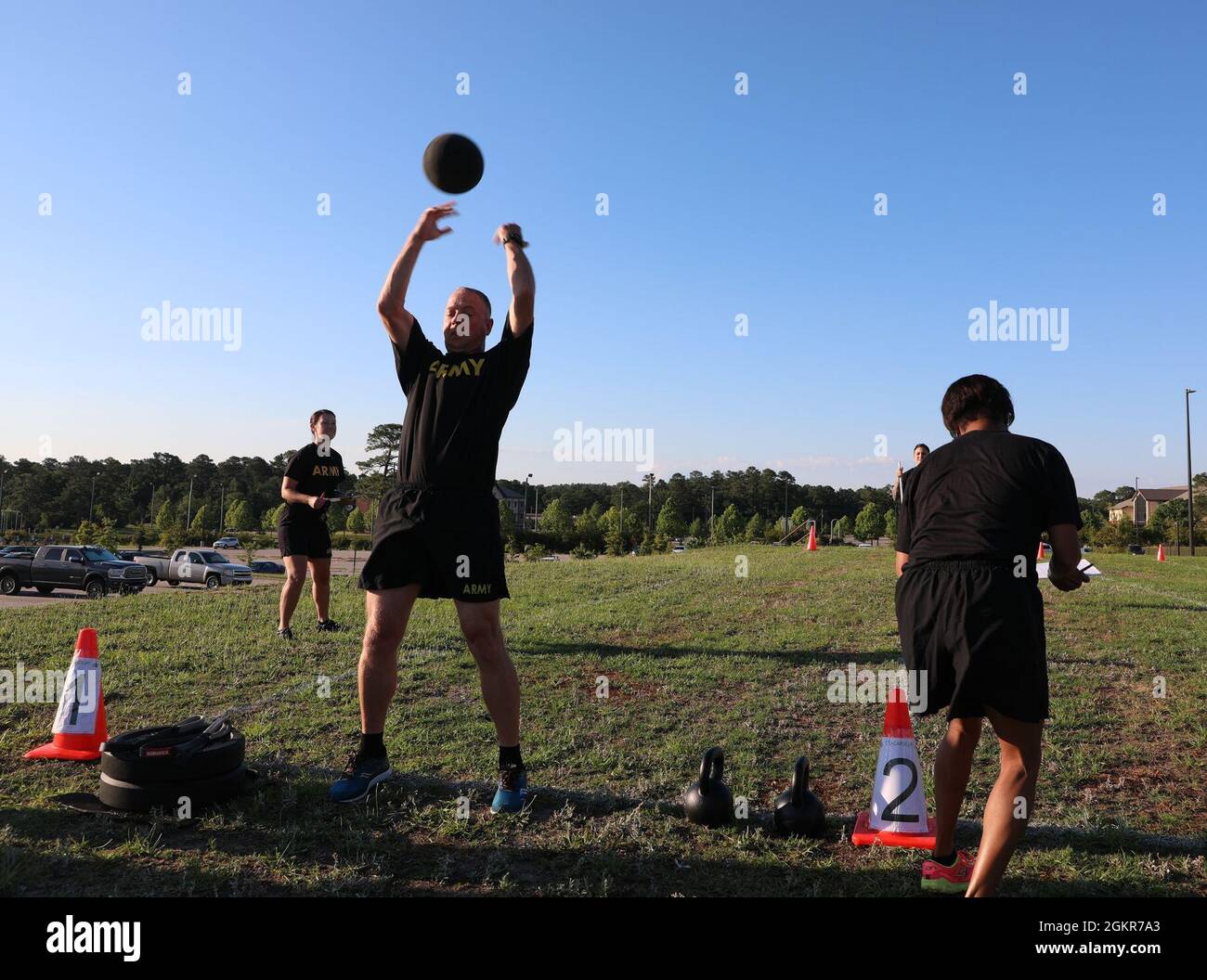 Col. Ray C. Phariss (center), chief of staff for the U.S. Army Civil ...