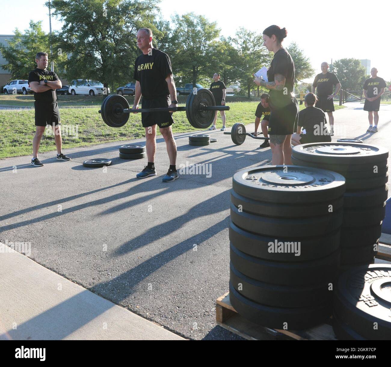 Col. Ray C. Phariss (center), chief of staff for the U.S. Army Civil ...