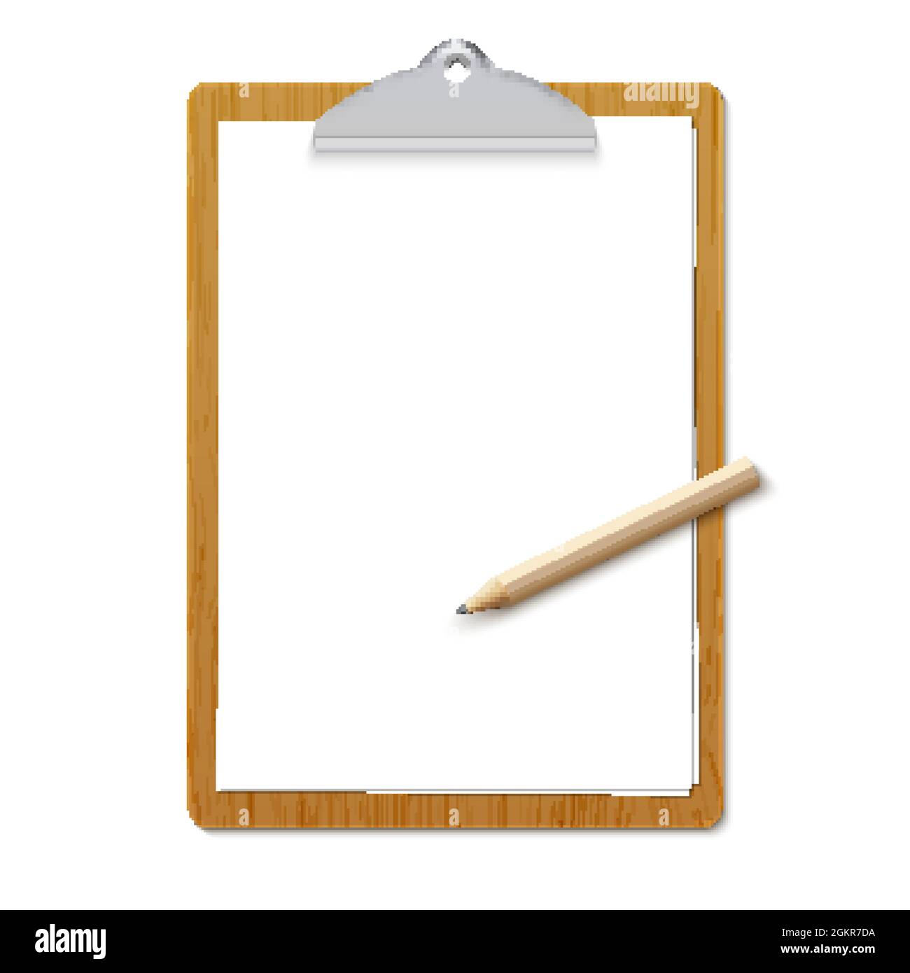Paper sheet document note holder. Empty vector page isolated a4 ...