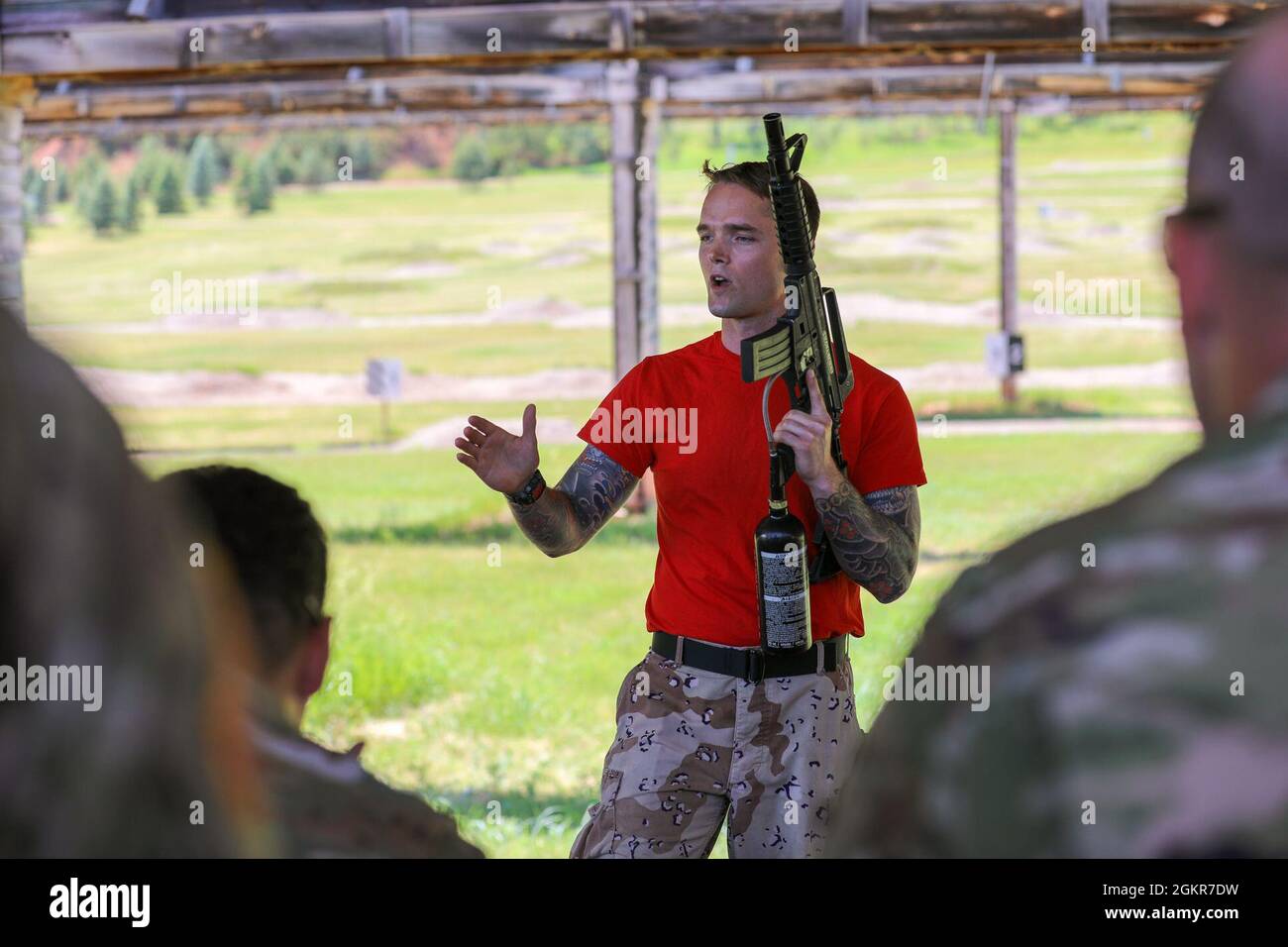 U.S. Navy Petty Officer 2nd Class Nicholas Wood, with the Expeditionary ...