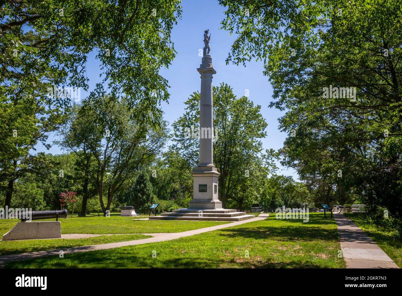 View of the Red Bank Battlefield Monument at Red Bank Battlefield Park ...
