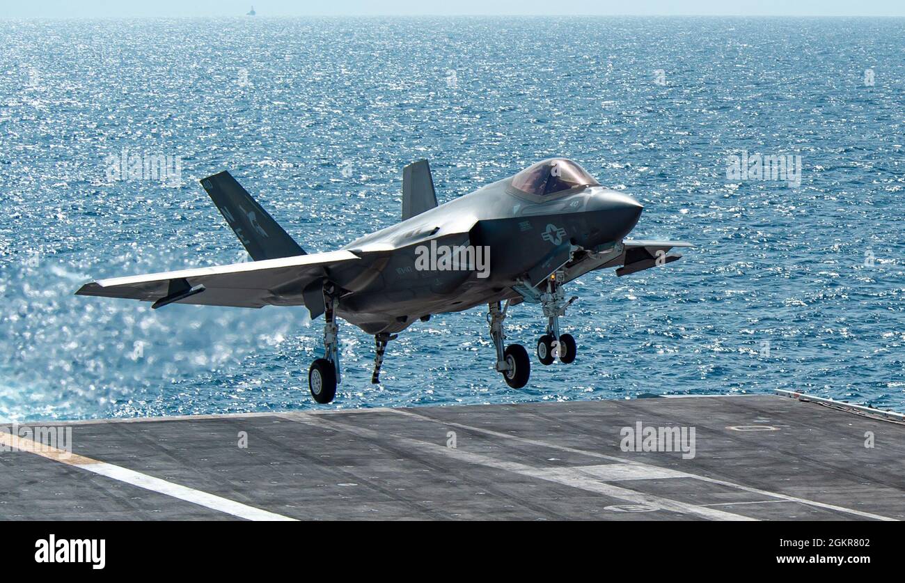 210617-N-LU761-1230 PACIFIC OCEAN (June 17, 2021) An F-35C Lightning II, assigned to the ...