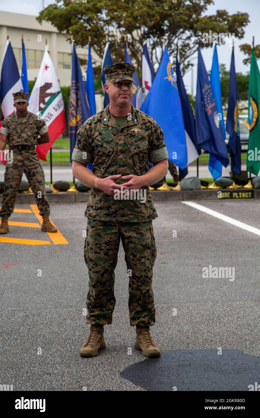 U.S. Marine Lt. Col. Clint W. Alanis, incoming battalion commander, 5th ...