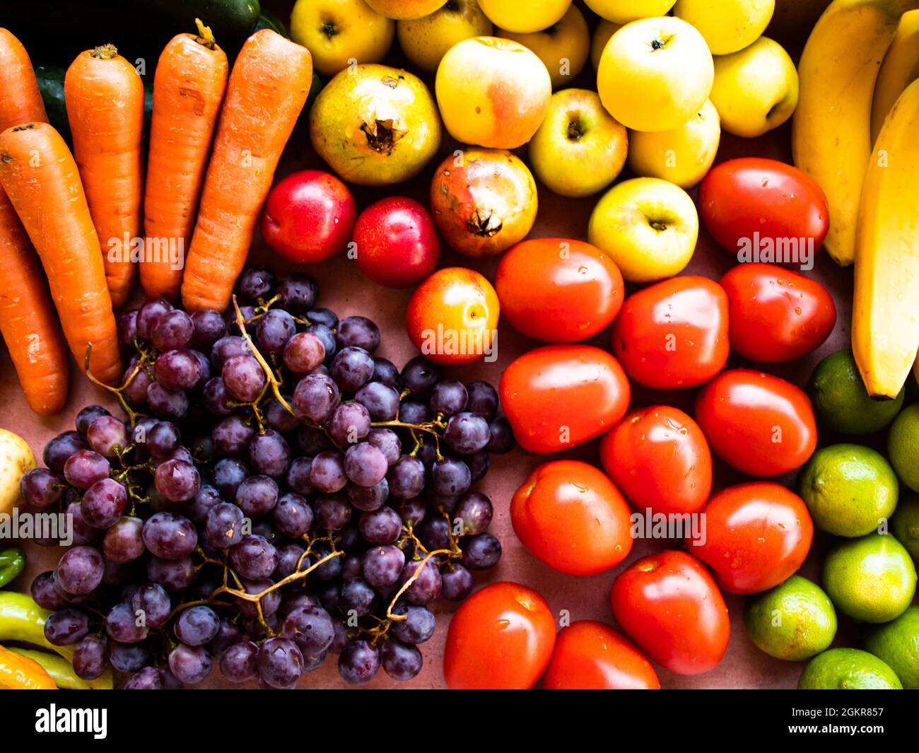 mix of fresh fruits and vegetables Stock Photo - Alamy