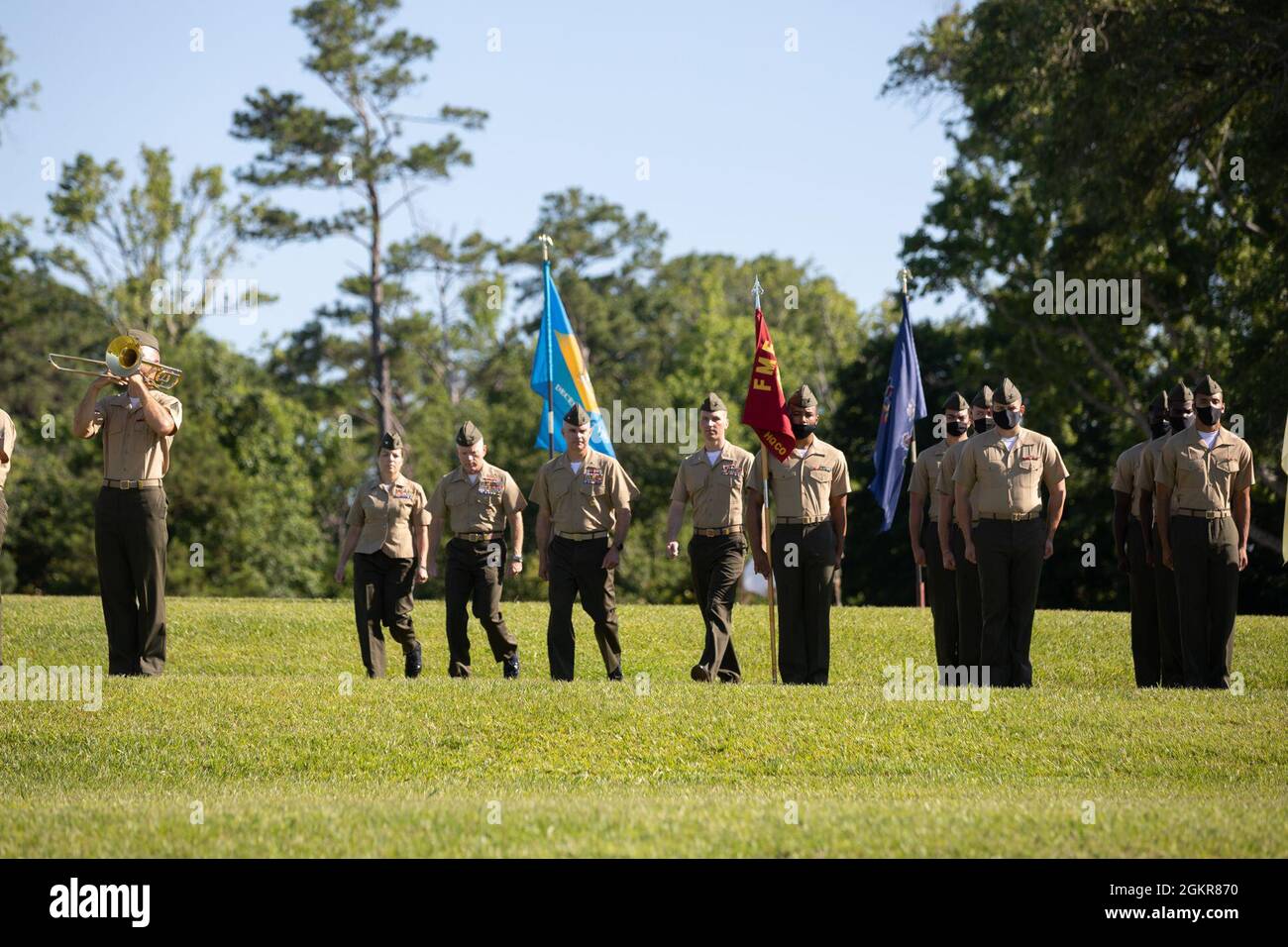 U.S. Marine Corps senior staff members of Combat Logistics Regiment 27 ...