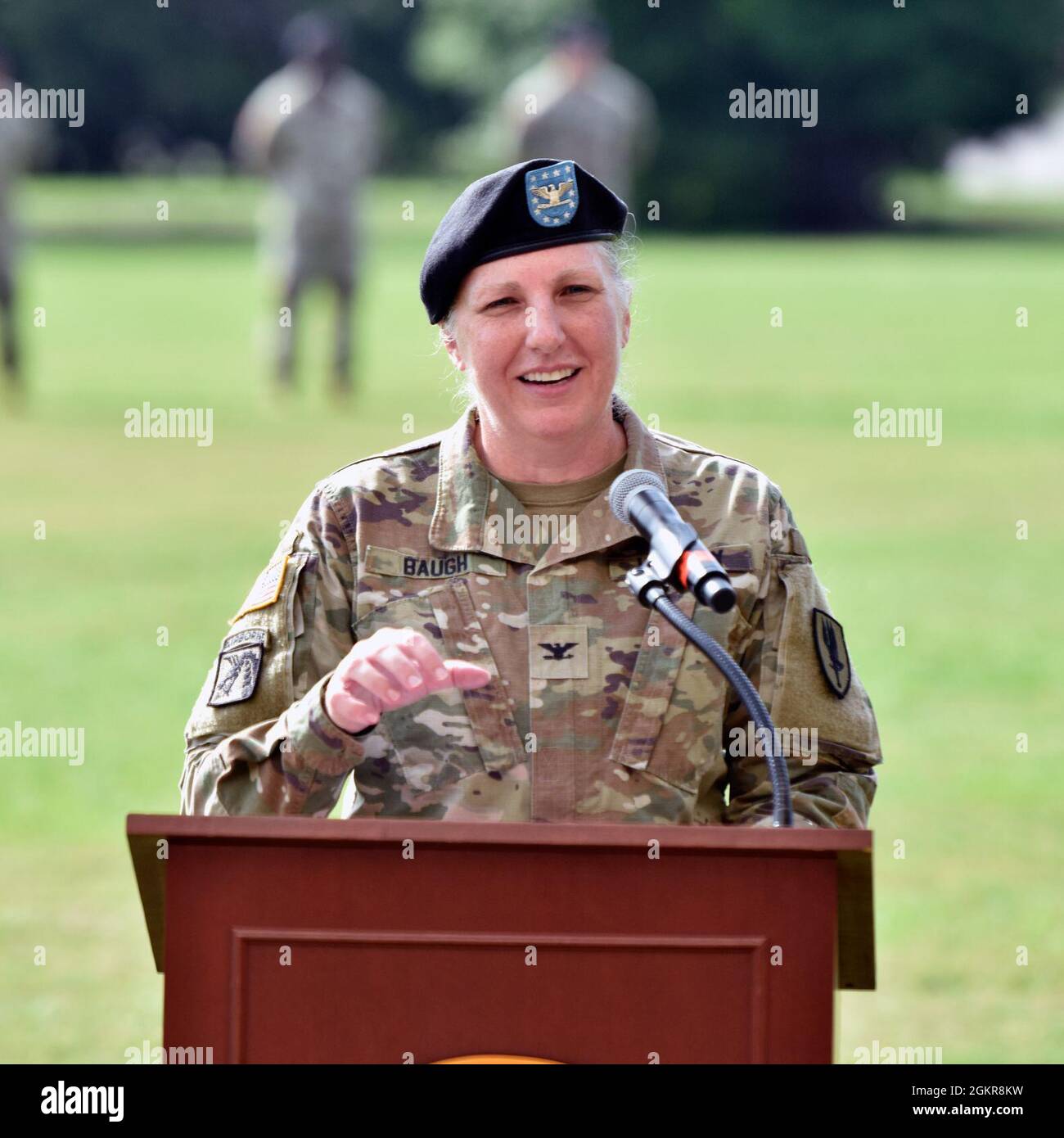 U.S. Army Col. Tammy Baugh reflects on her command time during the 1st ...