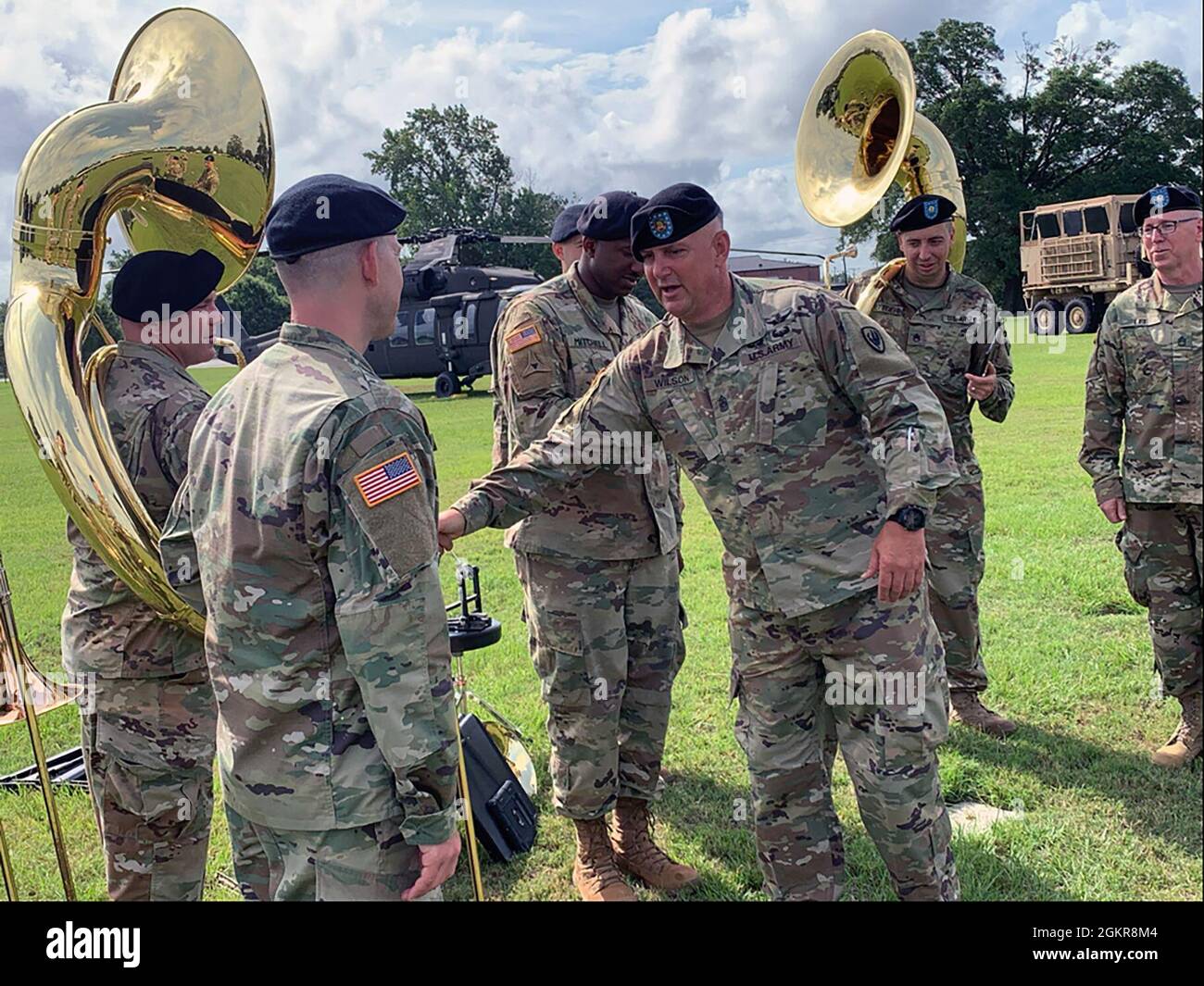 Soldiers of the 41st Army Band, Mississippi Army National Guard, are ...