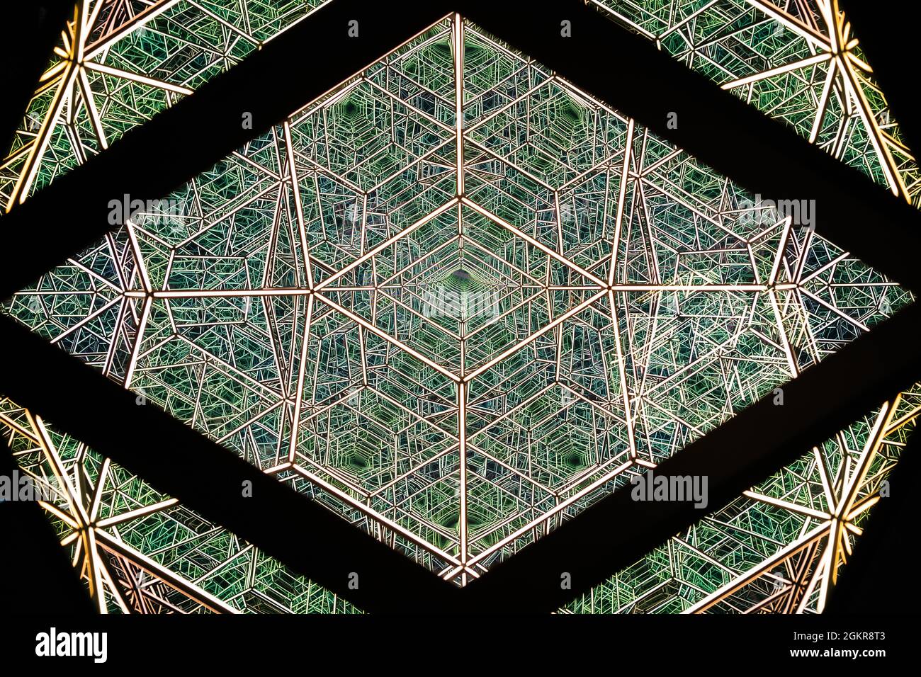 London, UK. 15th September 2021. ‘Lightfield’ the new light exhibition ...