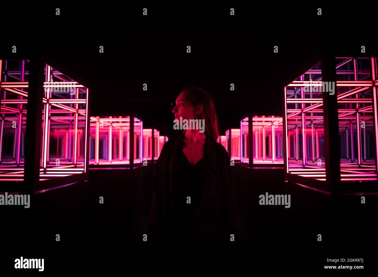 London, UK. 15th September 2021. ‘Lightfield’ the new light exhibition ...