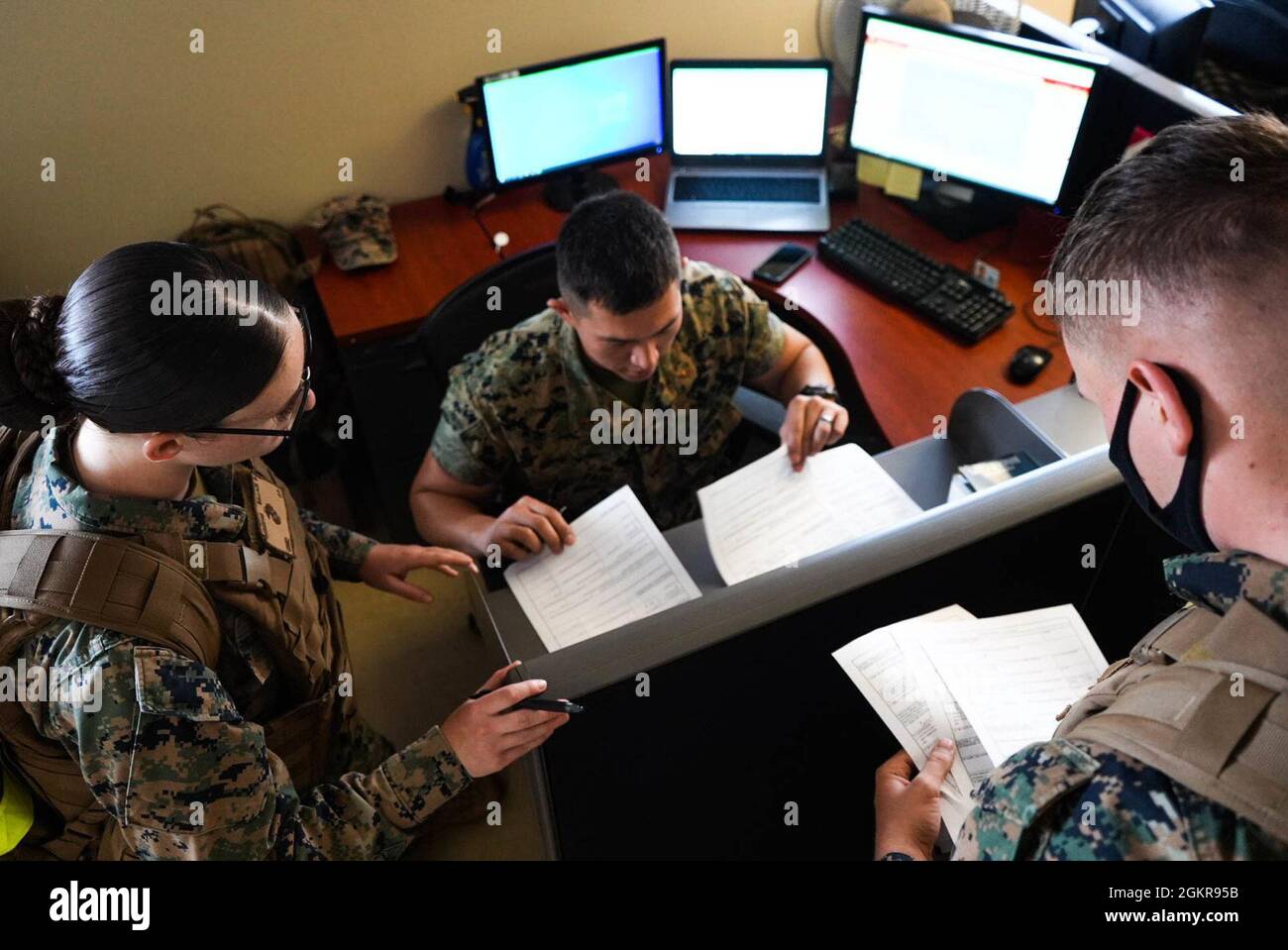 U.S. Marine Corps Warrant Officer Matthew Page, a financial officer ...