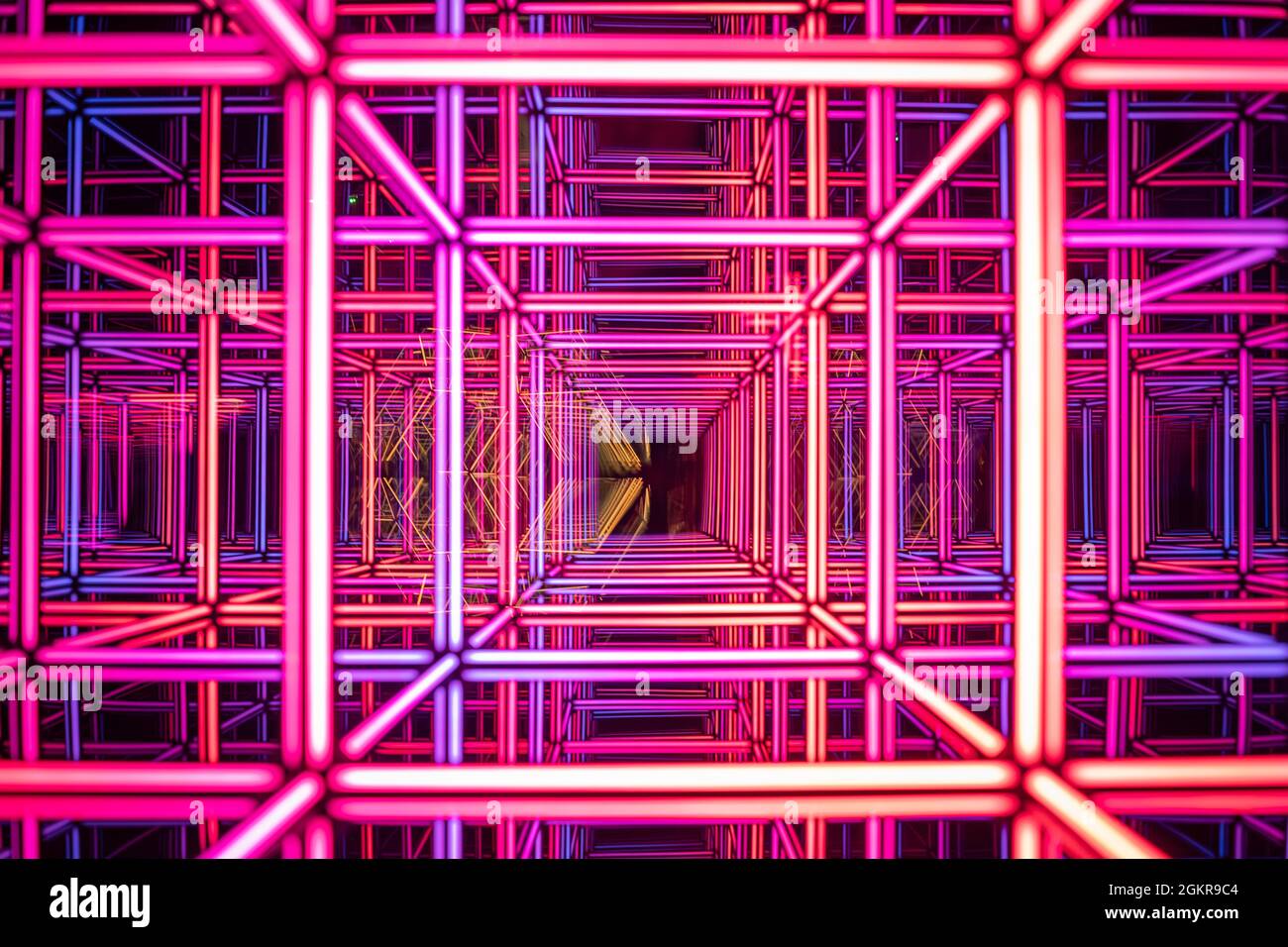 London, UK. 15th September 2021. ‘Lightfield’ the new light exhibition ...